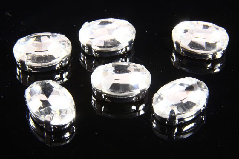 10x14mm Crystal Chaton Oval 6pcs | Bead Spider