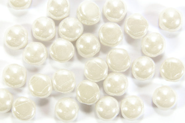 White Sfinx Preciosa Candy Beads | Bead Spider