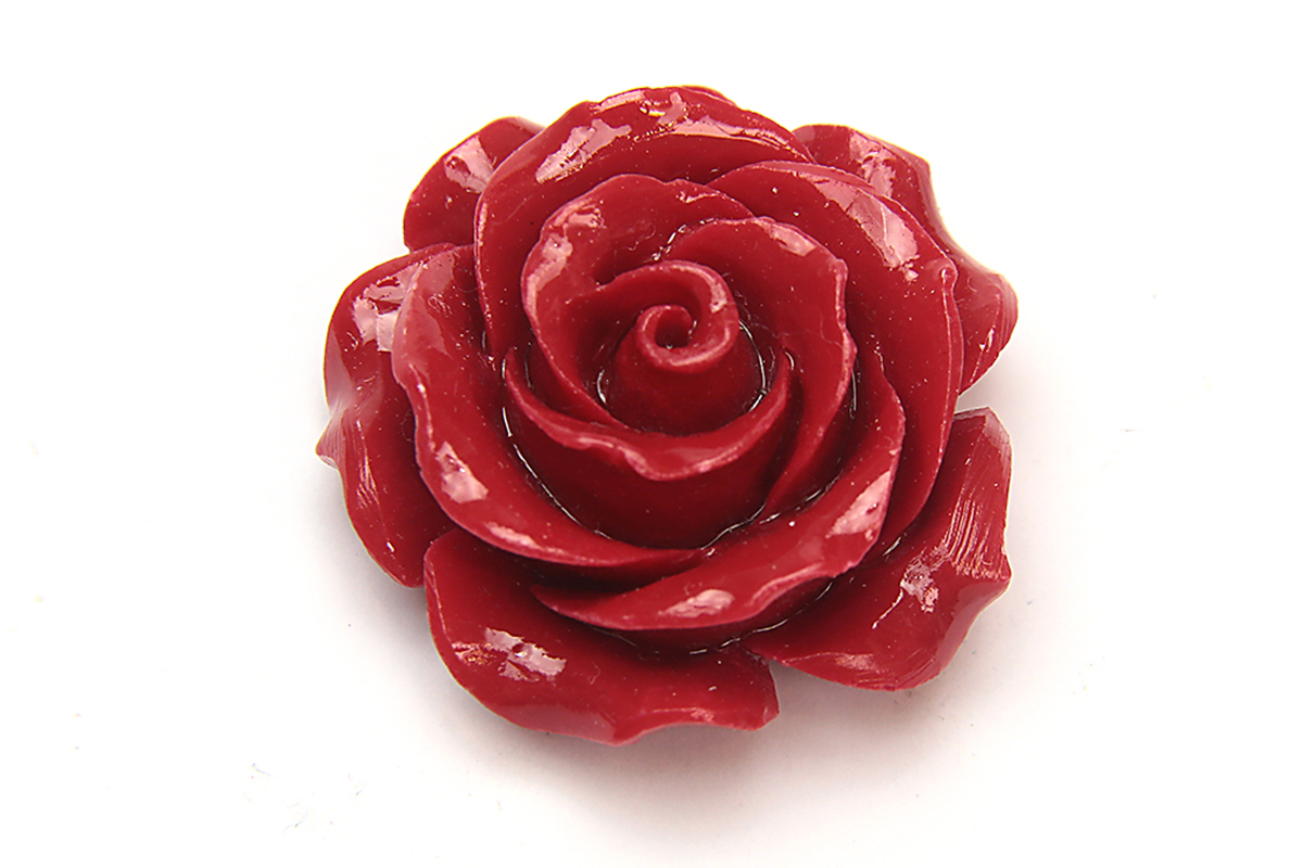 Red Open Rose Hand Crafted Gemstone Flowers | Bead Spider