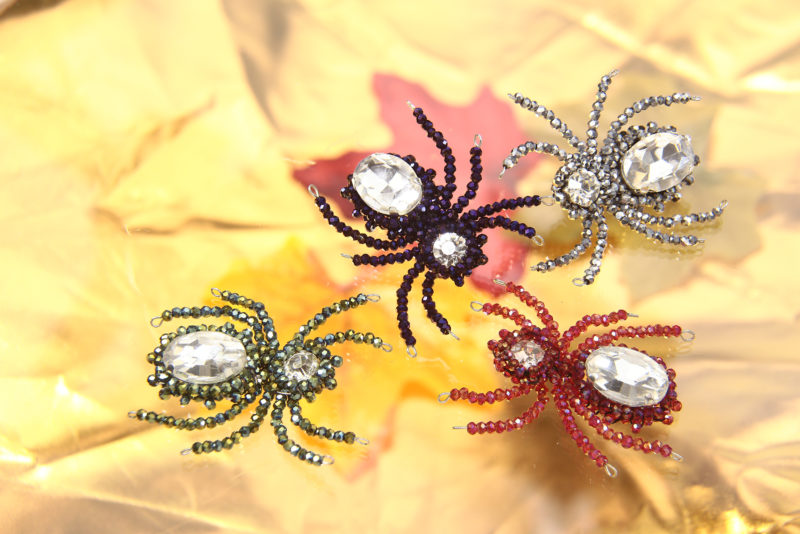 Silver Shimmer Sparkly Beaded Spider Kit | Bead Spider