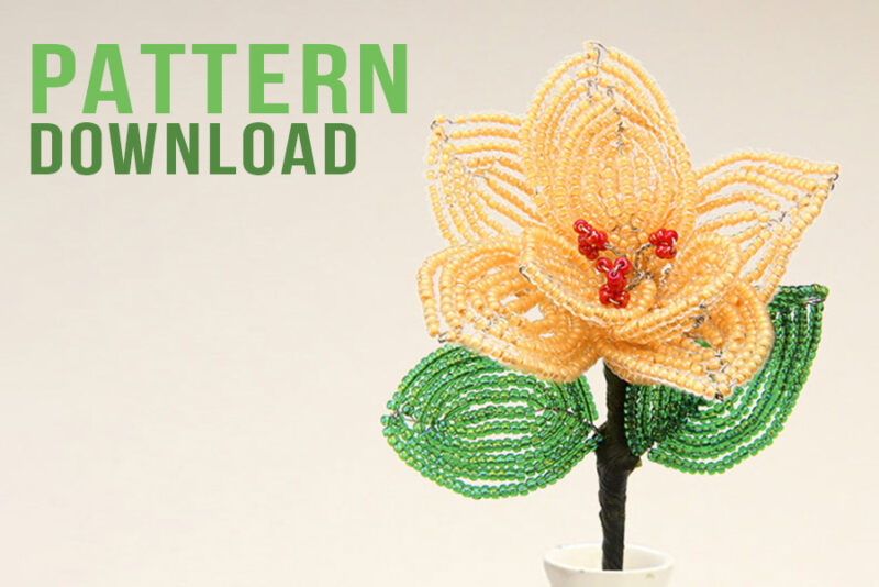 Pretty Petals Beginners French Beaded Flower Pattern Download | Bead Spider